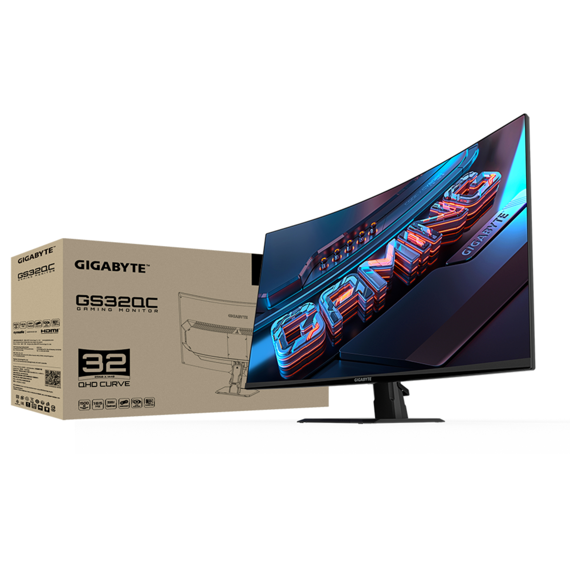 GIGABYTE GS32QC 31.5″ 165Hz Curved , 2560×1440 VA , 1ms – Saudi Gamerz ...