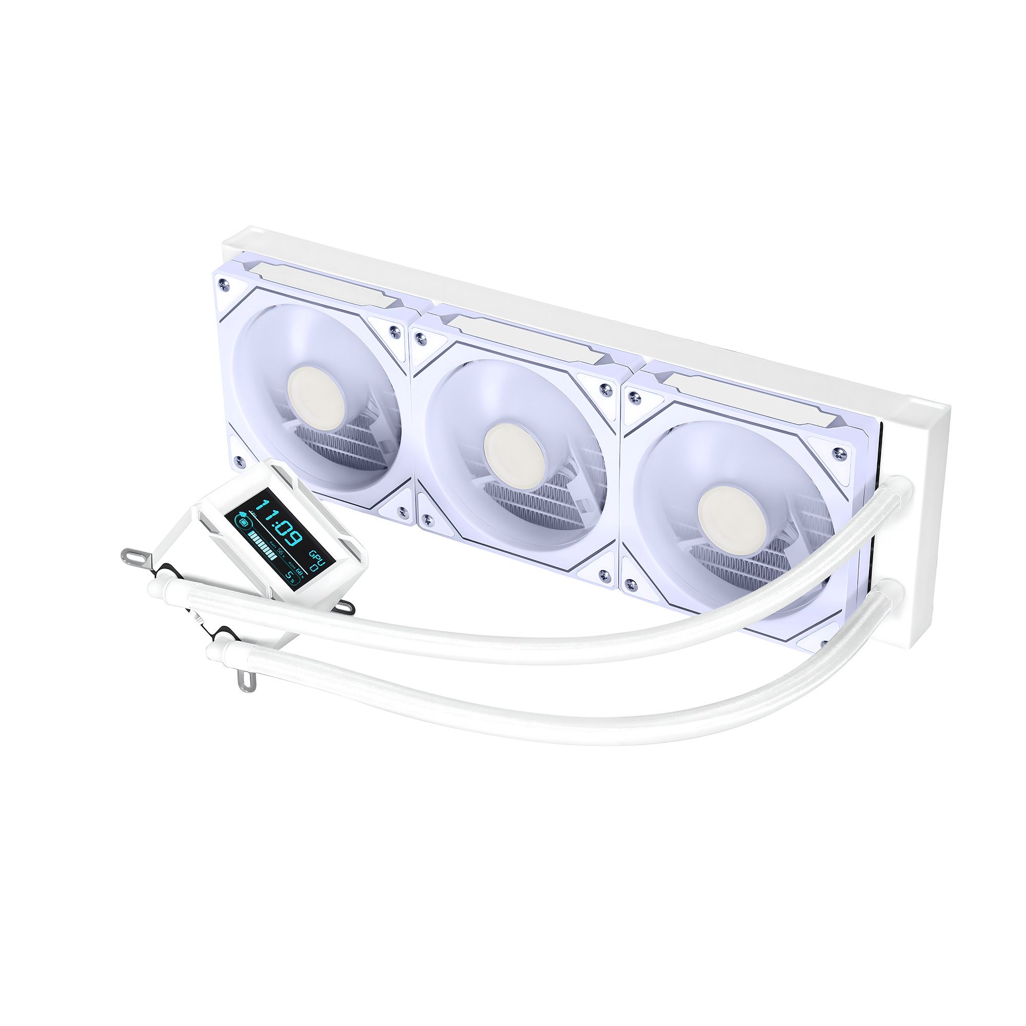 مبرد مائي ثيرمو مع شاشة قابلة للبرمجة T360 مراوح ARGB لون أبيض – Saudi Gamerz – متجر سعودي قيمرز