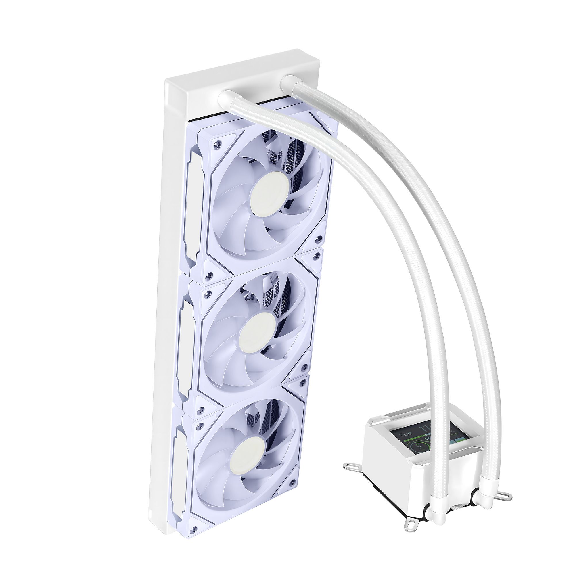 مبرد مائي ثيرمو مع شاشة قابلة للبرمجة T360 مراوح ARGB لون أبيض – Saudi Gamerz – متجر سعودي قيمرز