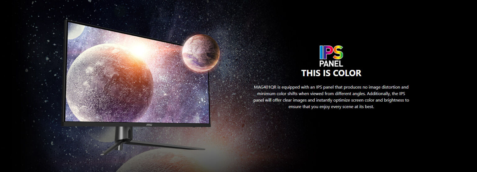 MSI MAG401QR, 40 Inch Gaming Monitor, UWQHD 3440×1440, 155Hz , IPS ...